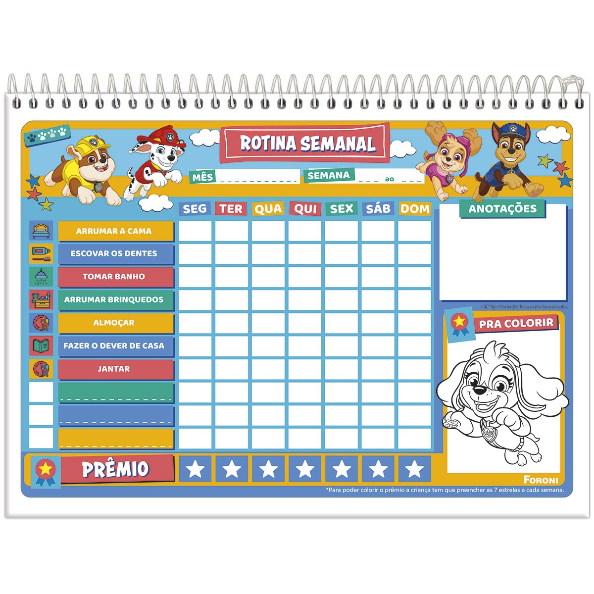 Agenda Rotina Semanal Patrulha Canina - PATRULHA CANINA - Agendas e ...