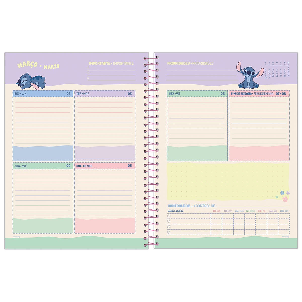 Planner Espiral Stitch - STITCH - Agendas e Planners, Planner - Foroni