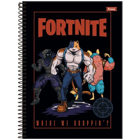 Caderno Universitário Capa Dura Fortnite - FORTNITE - Cadernos ...